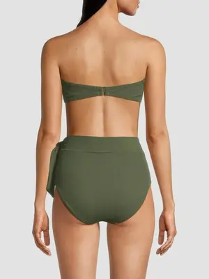 CHANGE OF SCENERY Cindy Bandeau U-ring Textured Bikini Top