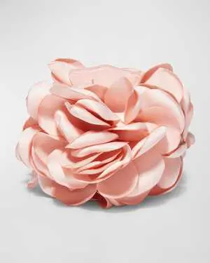Lele Sadoughi Peony Flower Claw Clip Dusty Rose