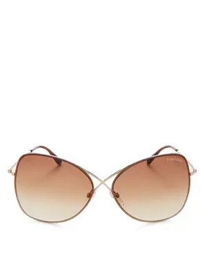TOM FORD Colette Round Sunglasses - Gold/brown Gradient