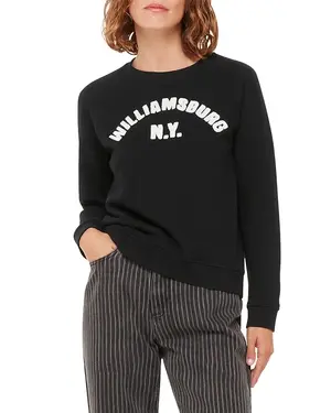 Whistles Williamsburg Ny Logo Sweater - Black