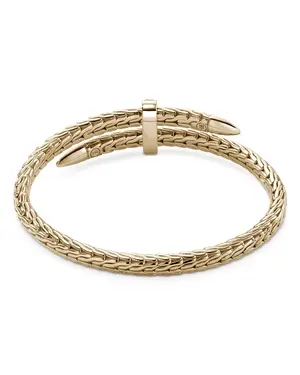 John Hardy 14k Yellow Spear Cuff With Diamond - Gold