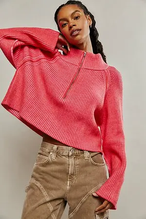 Free People Greta Half Zip Pullover