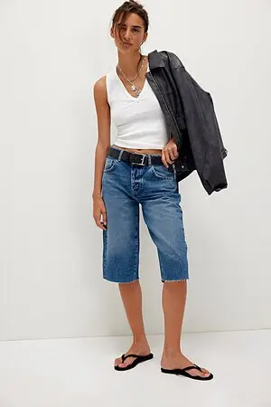 Free People We The Free Low-rise Relaxed Capri Jeans - Solo