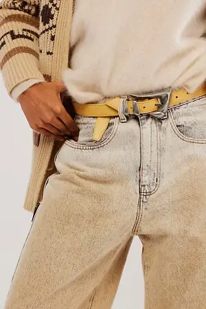 Free People Billie Leather Belt - Honey | Editorialist display picture 1
