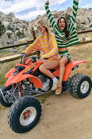 Free People Malibu Surf Sweater Set Pink Lemonade Combo