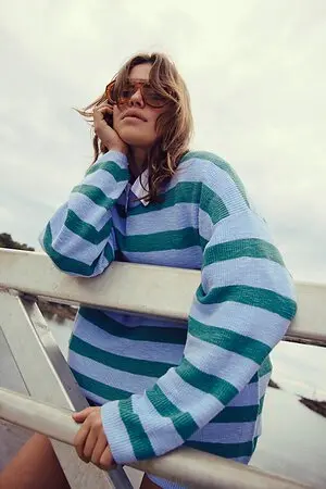 Free People Malibu Surf Sweater Set Windsurfer Combo