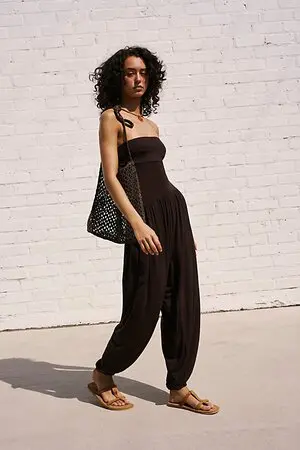 Free People Free People Mora Drop-Waist One-Piece Dark Brown
