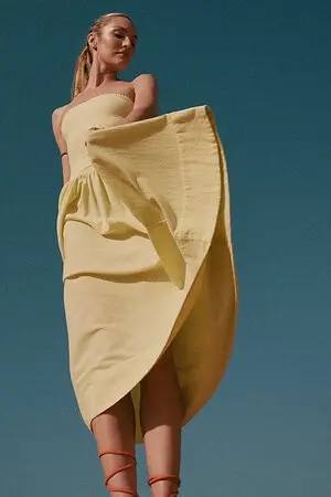 Free People Onda Drop-waist Tube Midi Dress - Key Lime Pie