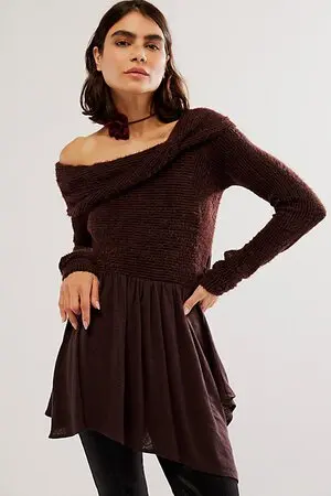 Free People Lily Cozy Tunic - Brown