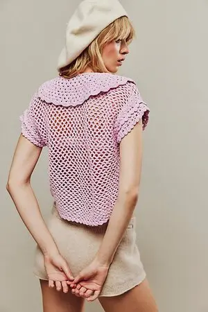 Free People Lily Crochet Top