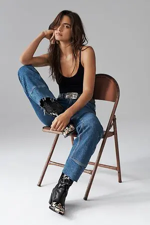 Free People We The Free Risk Taker Mid-rise Jeans - Be Bold