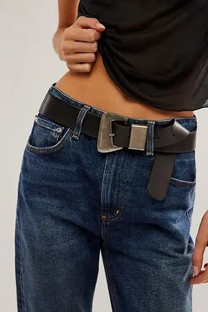 Free People Siggy Leather Belt Black