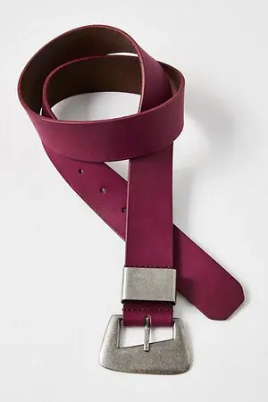 Free People Siggy Leather Belt Dragonfruit