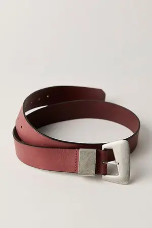 Free People Siggy Leather Belt Oxblood