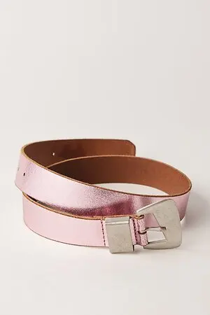Free People Siggy Leather Belt Pixie Dust