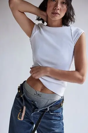 Free People We The Free Ever Had Ribbed Knit Tee - Ivory