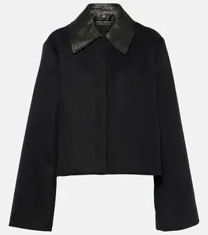 Women's Black Wool-Blend Jackets