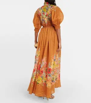 Zimmermann Alight Floral Maxi Dress - Orange