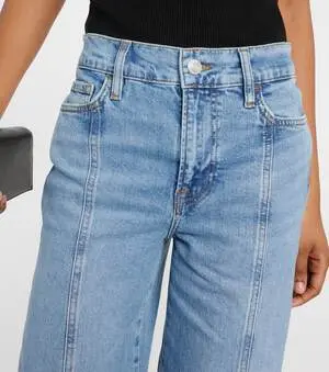 FRAME Le Slim Palazzo High-rise Wide-leg Jeans - Blue