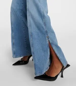 FRAME Le Slim Palazzo High-rise Wide-leg Jeans - Blue