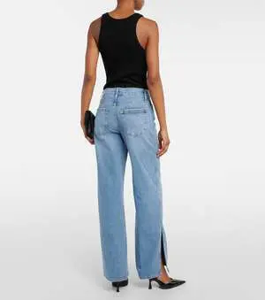FRAME Le Slim Palazzo High-rise Wide-leg Jeans - Blue