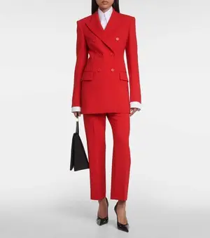 Sportmax Vischio Double-breasted Wool-blend Blazer