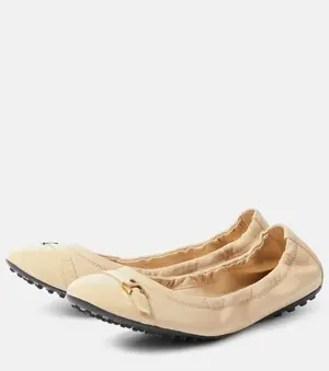 TOD'S Leather Ballerina Flats