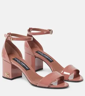 Dolce & Gabbana Patent Leather Sandals - Pink