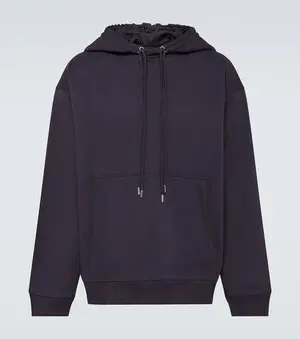 Dries Van Noten Cotton Jersey Hoodie - Blue