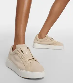 Max Mara Suede Maxi Sneakers