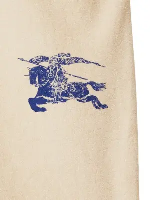 Burberry Logo-jacquard Towelling-finish T-shirt - Neutrals