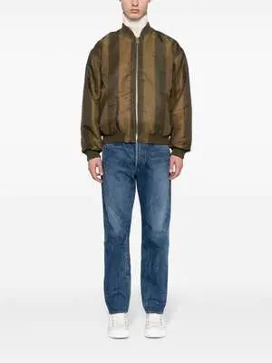 Maison Kitsuné Striped Bomber Jacket