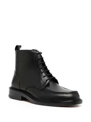 Maison Kitsuné Lace-up Leather Boots