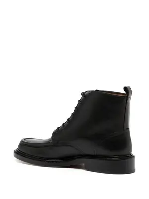 Maison Kitsuné Lace-up Leather Boots