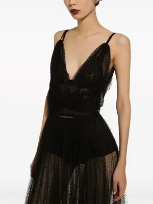 Dolce & Gabbana Flocked Tulle Gown