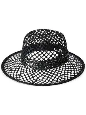 MAISON MICHEL Virginie Sequin-detail Fedora Hat - Black
