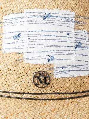 MAISON MICHEL Candice Straw Fedora Hat - Neutrals