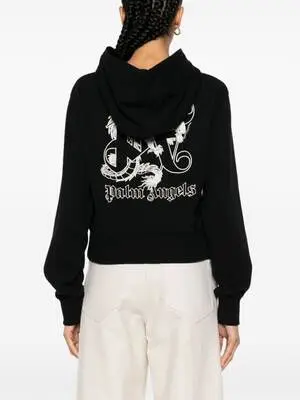 Palm Angels Dragon-monogram Cotton Hoodie