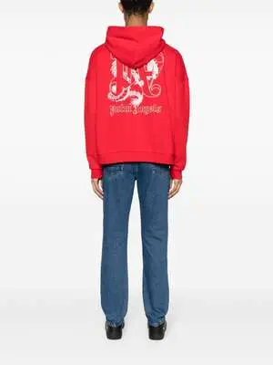 Palm Angels Dragon-monogram Cotton Hoodie