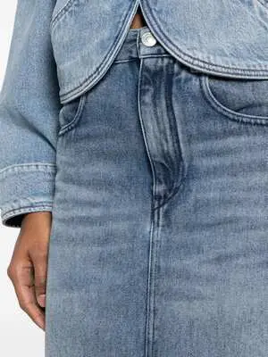 Isabel Marant Étoile Tilauria Stonewashed Denim Skirt - Blue