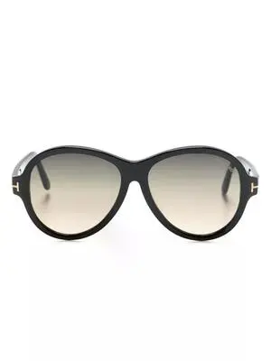 TOM FORD Camryn Round-frame Sunglasses - Black