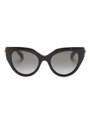 Gucci Logo-plaque Cat-eye Sunglasses - Brown