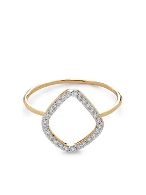 Monica Vinader 14kt Yellow Riva Kite Diamond Ring - Gold