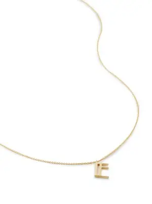 Monica Vinader Alphabet E Necklace - Gold
