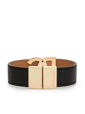 Dolce & Gabbana Logo-plaque Leather Bracelet