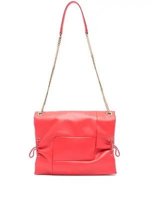LANCEL Medium Billie Leather Bag - Red