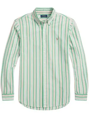 Polo Ralph Lauren Vertical-stripe Cotton Shirt - Green