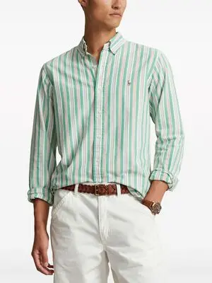 Polo Ralph Lauren Vertical-stripe Cotton Shirt - Green
