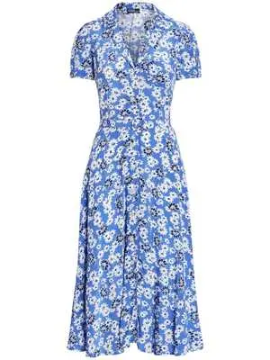 Ralph Lauren Floral-print Notched-lapels Dress