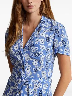 Ralph Lauren Floral-print Notched-lapels Dress